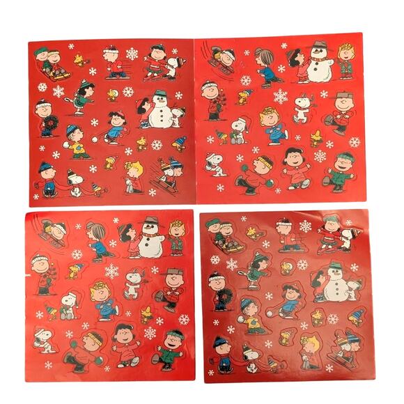 Peanuts | Office | Vtg Charlie Brown Christmas Stickers Peanuts | Poshmark